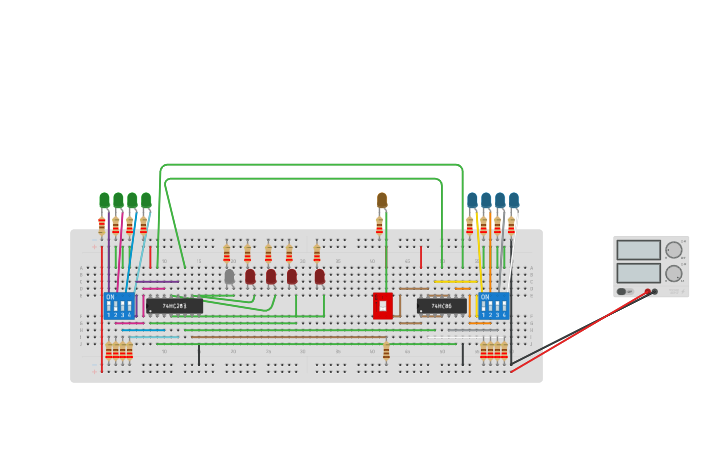 Circuit Design 4 Bit Adder Subtractor Tinkercad