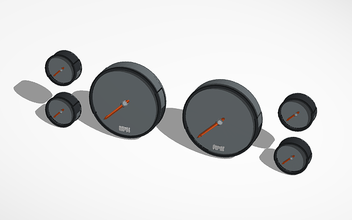 3D design Speedometer/ Speed Dials - Tinkercad