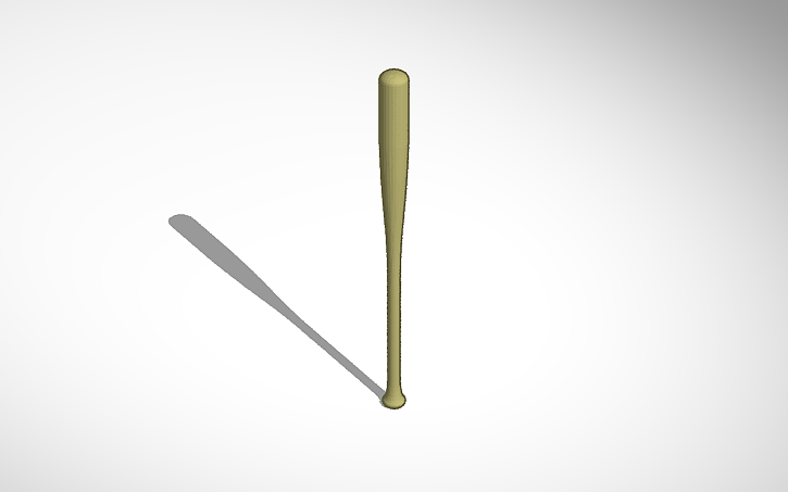 3D design baseball bat - Tinkercad