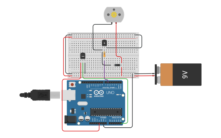 Circuit design mechatronics project circuit 3 - Tinkercad