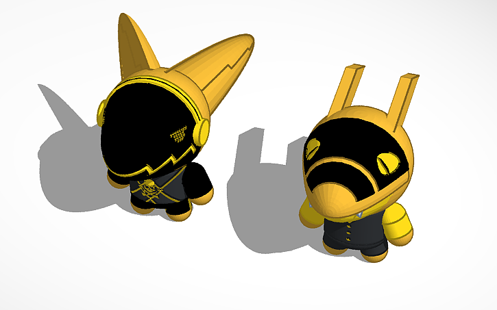 3D design Copy of Wallace the synth and data the protogen(Yellow ...