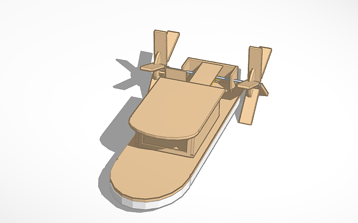 3D design Paddle Boat V2 - Tinkercad