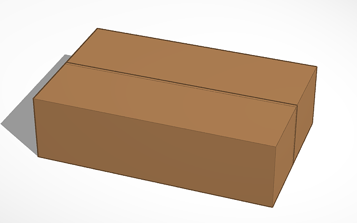 3D design cardboard box - Tinkercad