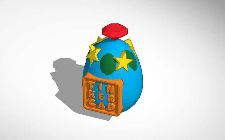 3D design Tinkercad easter egg - Tinkercad