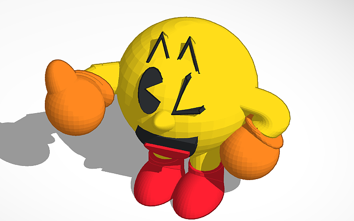 3D design Pac man with a fixed arm for fireyoshi779 - Tinkercad