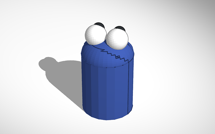 3D design cookie monster - Tinkercad