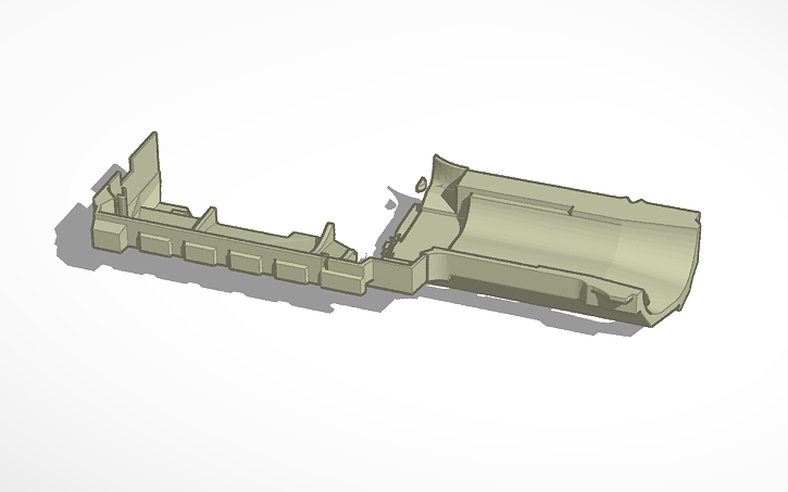 3D design outer shell right | Tinkercad