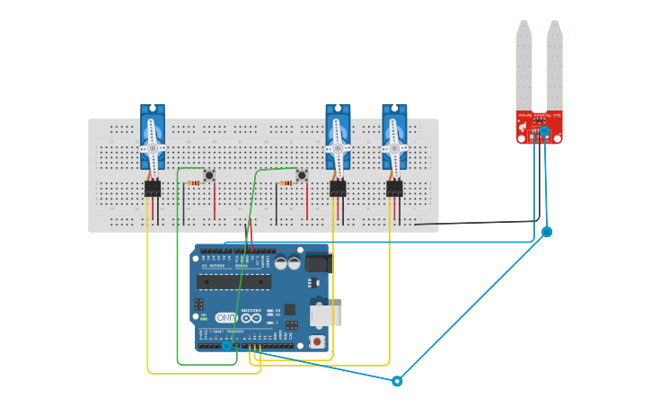 Circuit design servo - Tinkercad