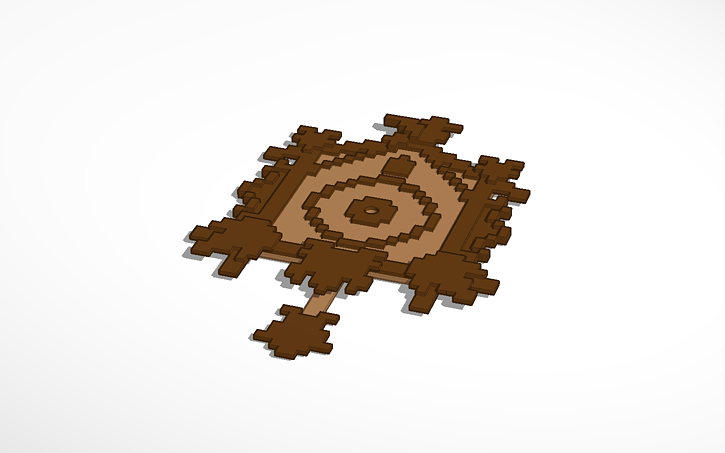 3D design Pixel Cuckoo- hole for 8mm movement shaft - Tinkercad