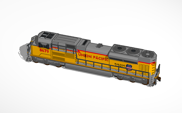 3D design Union Pacific SD70ACe 8679 - Tinkercad