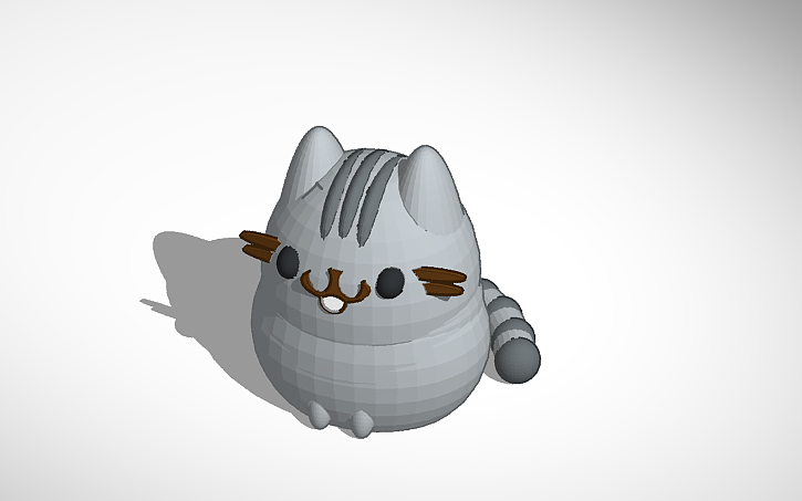3D design kawai pusheen - Tinkercad