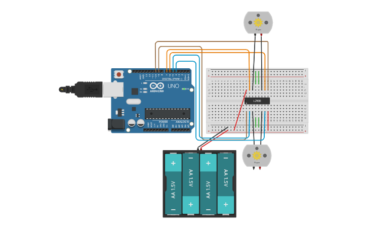 Circuit design RC카 2주차 - Tinkercad