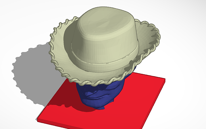 3D design woody toy story head - Tinkercad