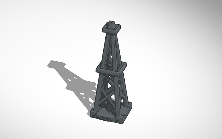 3D design Spindletop Oil Derrick - Tinkercad