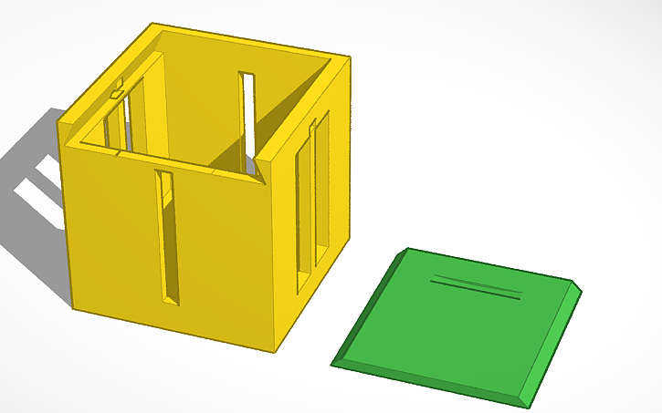 3d Design Box With Sliding Lid Tinkercad
