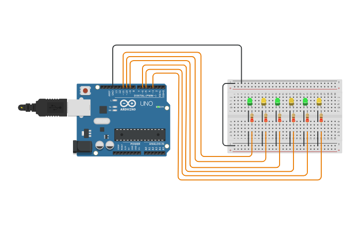 Circuit design Esercizio 6 | Tinkercad