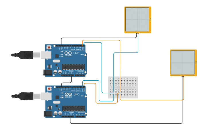 Circuit design Serial Communication - Tinkercad