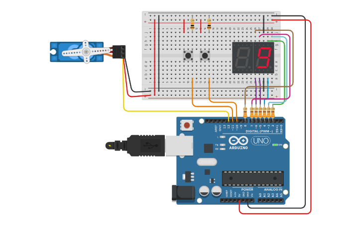 Circuit design Parking Lot - Tinkercad
