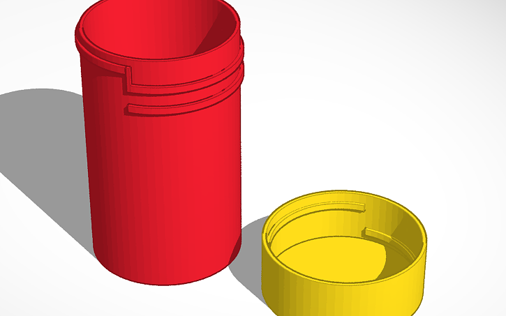 3D design Bottle Container - Tinkercad