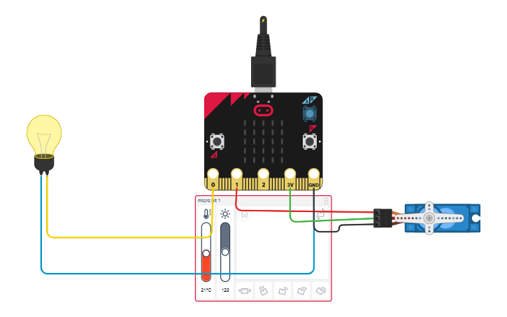 Circuit design TEMPERATURE - Tinkercad