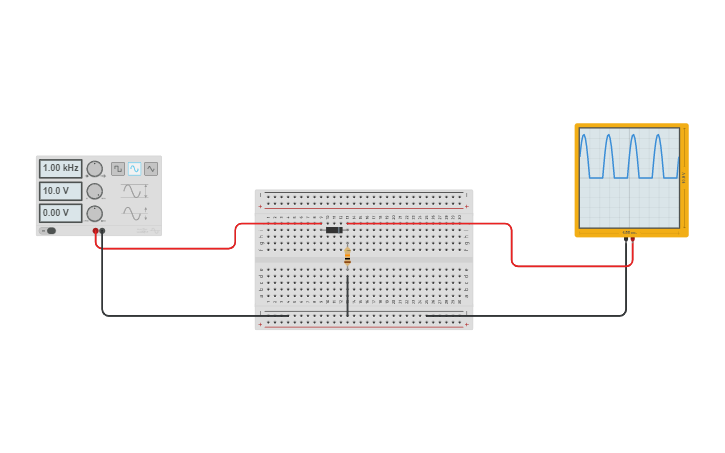 Circuit Design Half Wave Rectifier Without Capacitor Tinkercad