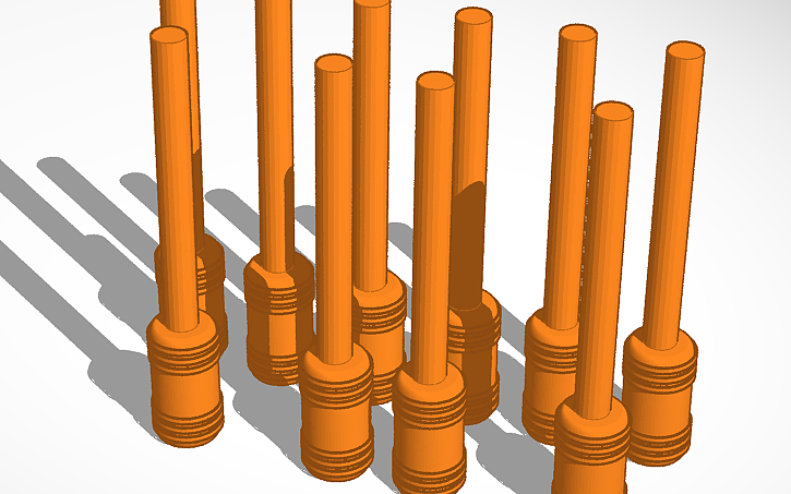 3D design 28mm Torches - Tinkercad