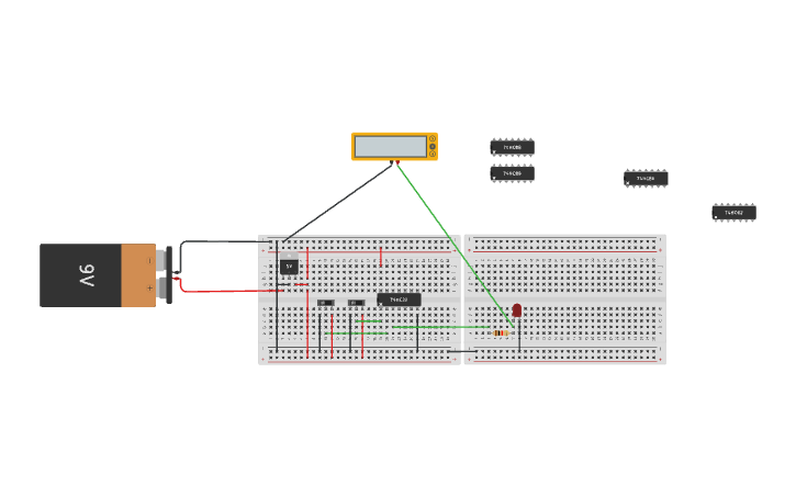 Circuit design LED Logic Gates - Tinkercad