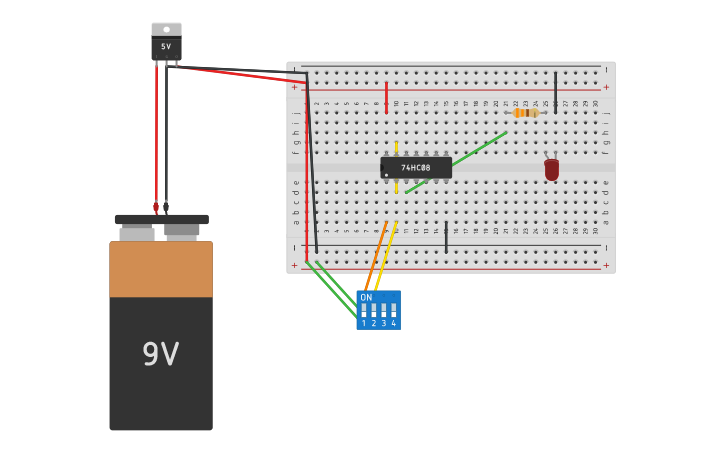 Circuit design AND Gate | Tinkercad
