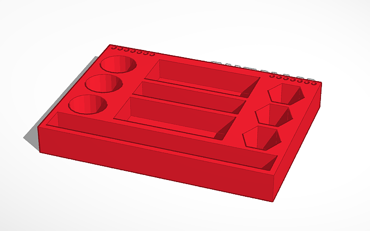 3D design Makeup Tray - Tinkercad
