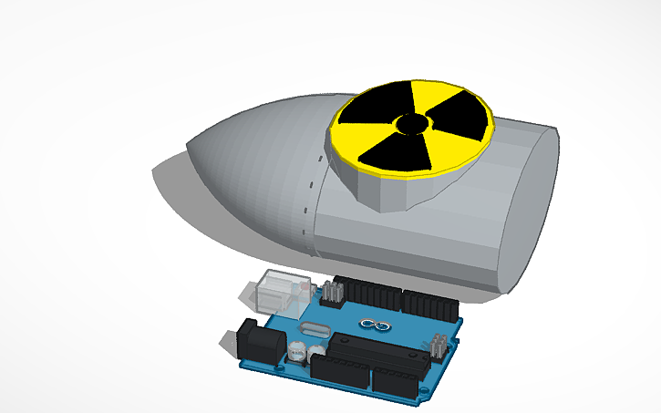 3D design nuclear bullet - Tinkercad