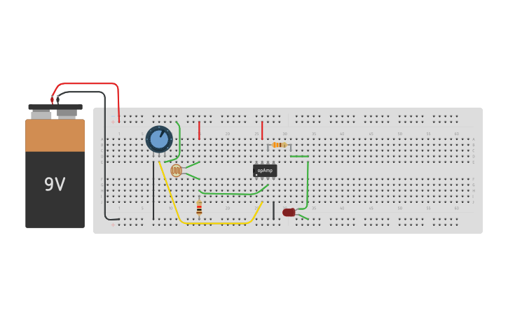 Circuit design 741 comparator - Tinkercad