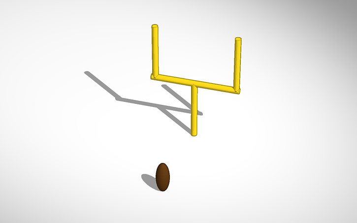 3D design Field Goal Post And Football - Tinkercad