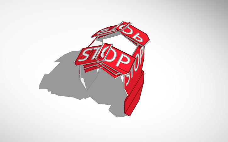 3D design road sign armor - Tinkercad