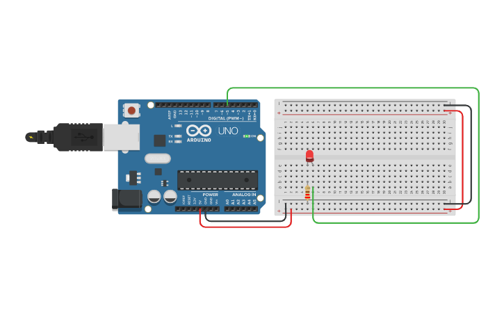 Circuit design How-to-connect: LED - Tinkercad