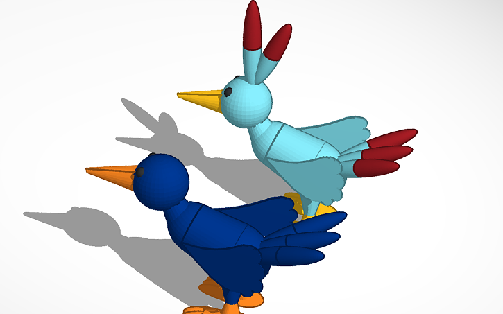 3D design Classic Series Bird and Squawk - Tinkercad