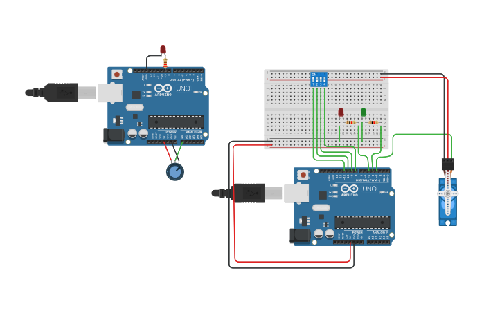 Circuit Design Password Based Door Lock Tinkercad