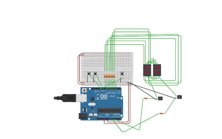 Circuit design exercicio 2 | Tinkercad