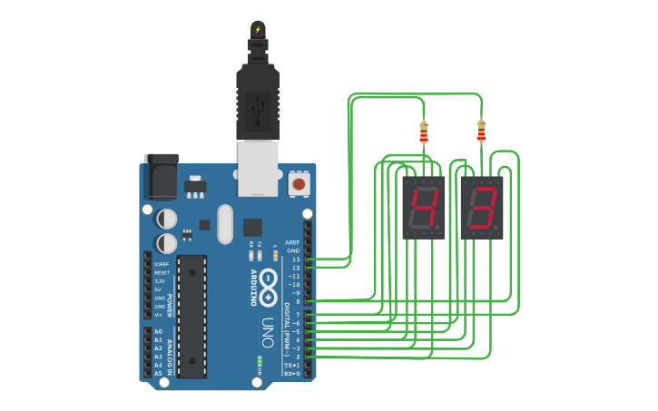 Circuit design TP4 Ex2 B | Tinkercad