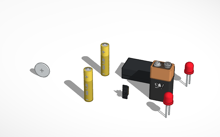 3d Design Battery Tinkercad