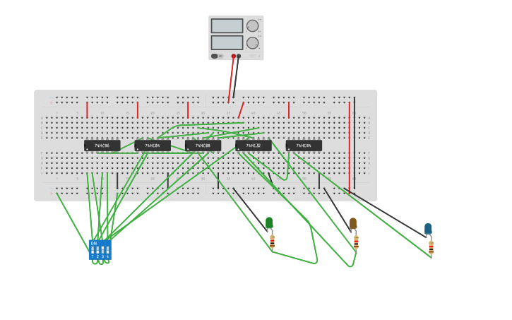 Circuit Design 2 Bit Comparator Tinkercad