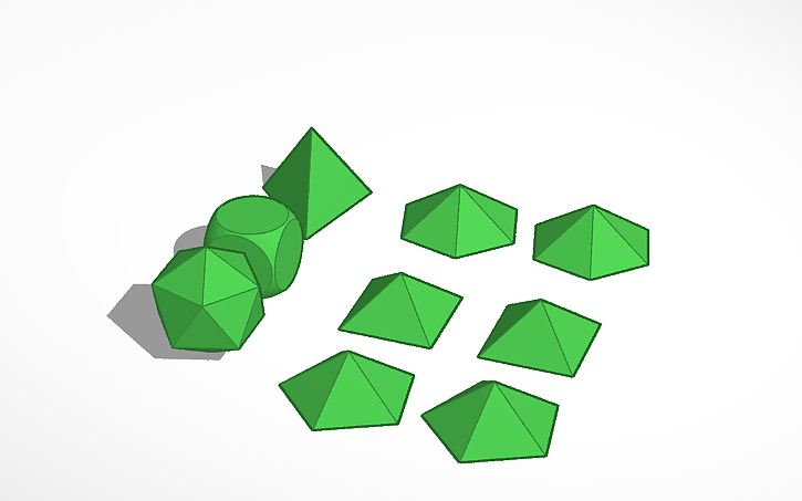 3D design dice shapes - Tinkercad