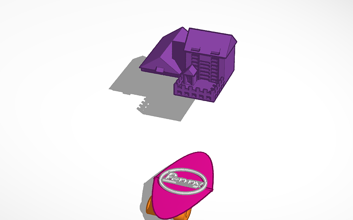 3D design Pink Penny Board - Tinkercad
