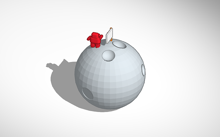 3D design moon - Tinkercad