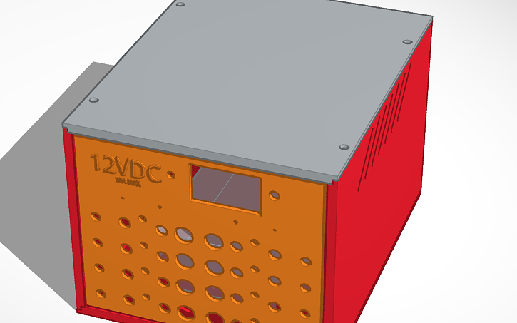 3D design Power Supply Enclosure - Tinkercad