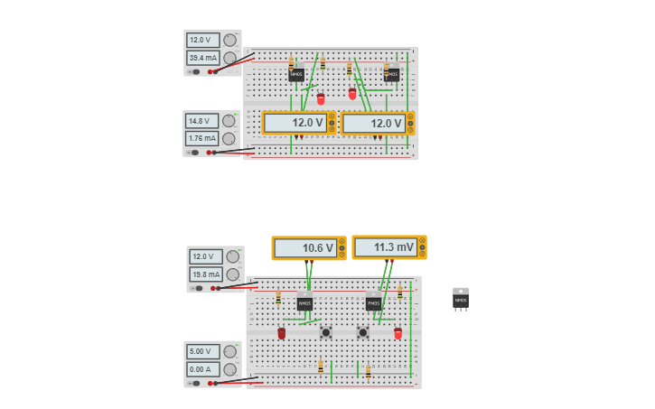 Circuit Design Switching Transistors Tinkercad