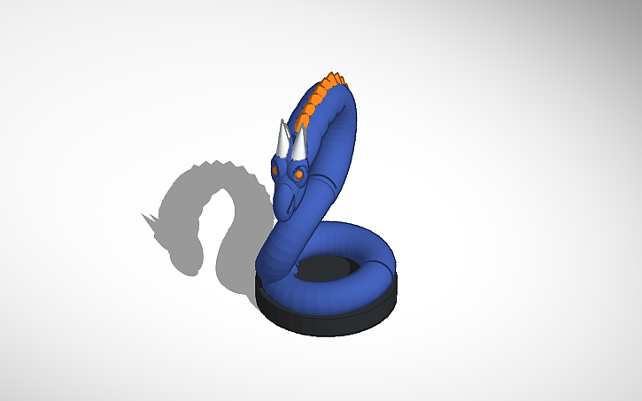 3D design Snake with horns - Tinkercad