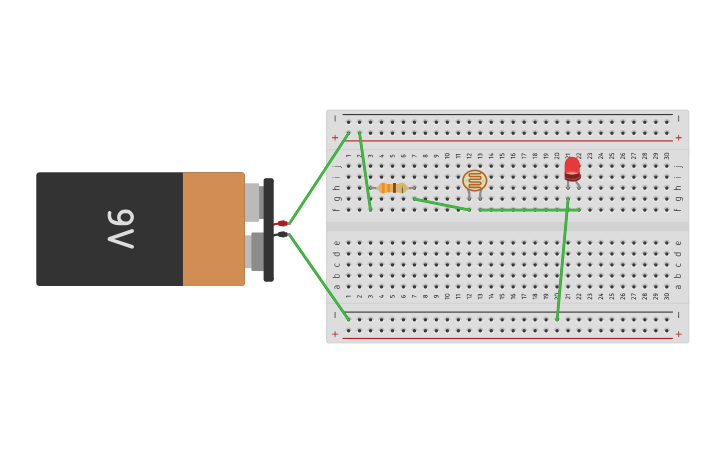 Circuit design ldr - Tinkercad
