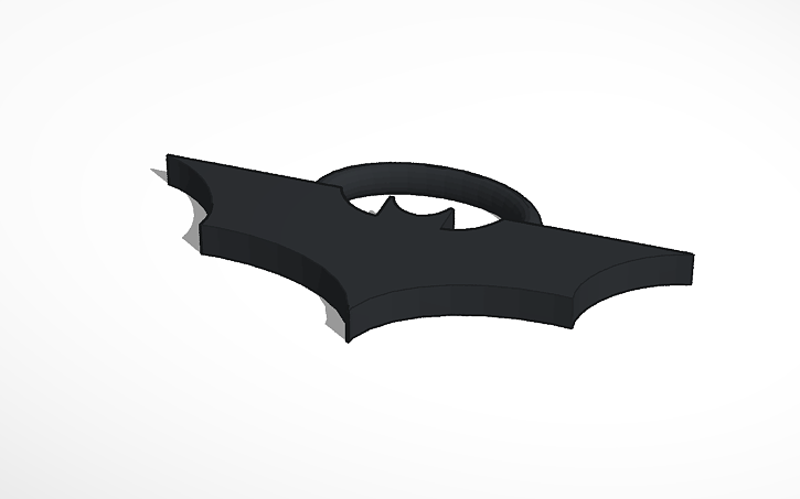 3D design Batman logo with loop | Tinkercad