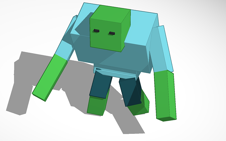 3D design Minecraft Mutant Zombie - Tinkercad