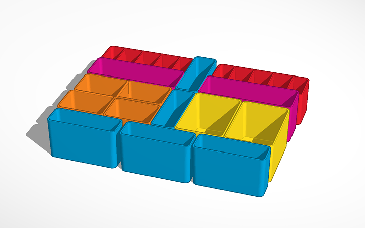 3D design Organizer Box - Tinkercad